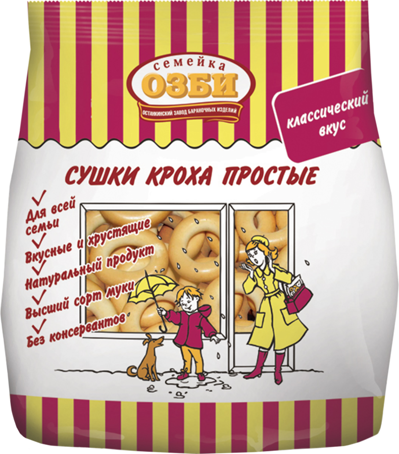 Сушки СЕМЕЙКА ОЗБИ Кроха простые, 200г купить в Москве и МО с доставкой ...